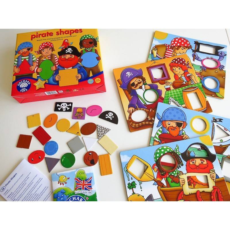 PIRAȚII ȘI FORMELE / PIRATE SHAPES-Orchard Toys, UK
